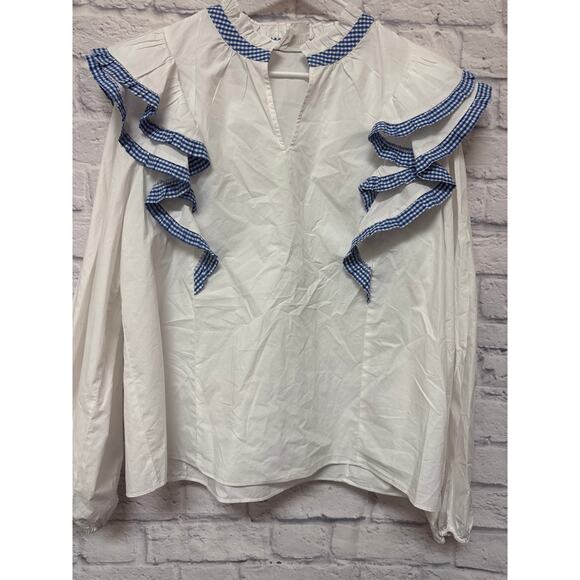 Hyacinth House | Tops | Hyacinth House Tuckernuck White Blue Gingham ...